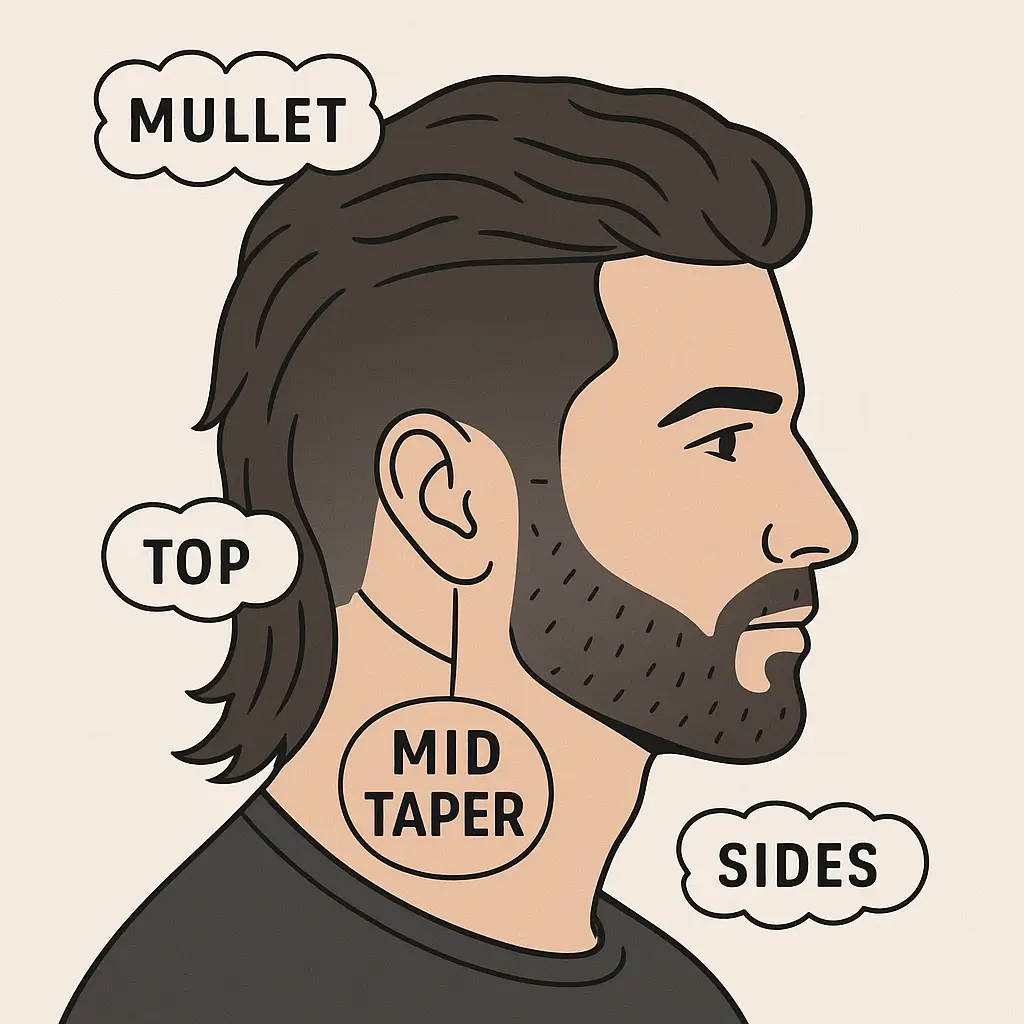 Does a Mid Taper Mullet Suit Your Face Shape? Find Out Instantly ...